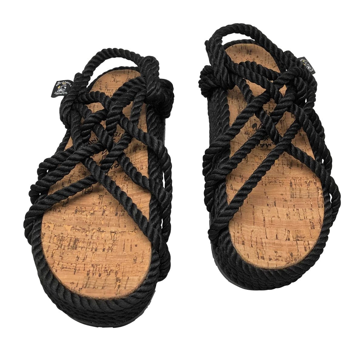 Sandal Inserts | Handmade Black Rope Sandals with Custom Inserts ...