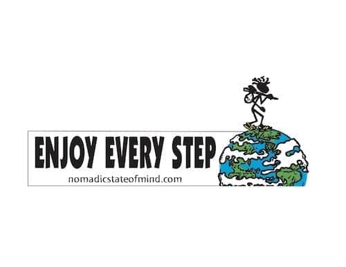 Enjoy Every Step Sticker - Nomadic State of Mind
